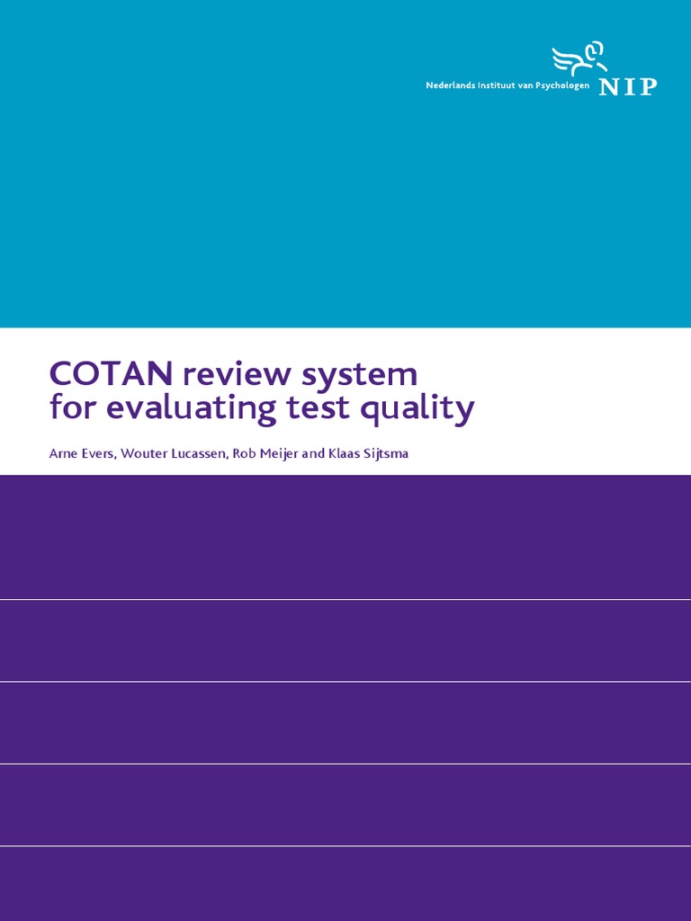 COTAN Review System For Evaluating Test Quality | PDF | Validity ... COTAN Review System For Evaluating Test Quality | PDF | Validity ...