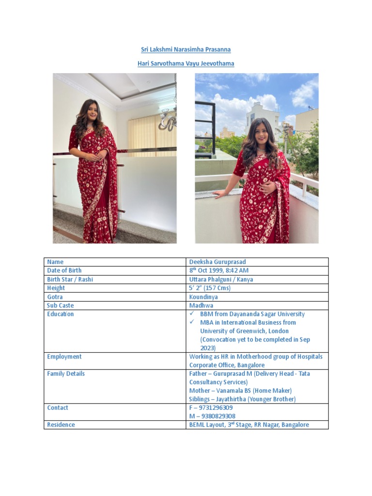 Deeksha Profile Pdf