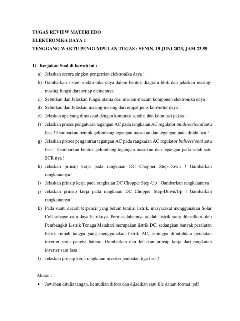 Tugas Review Materi | PDF