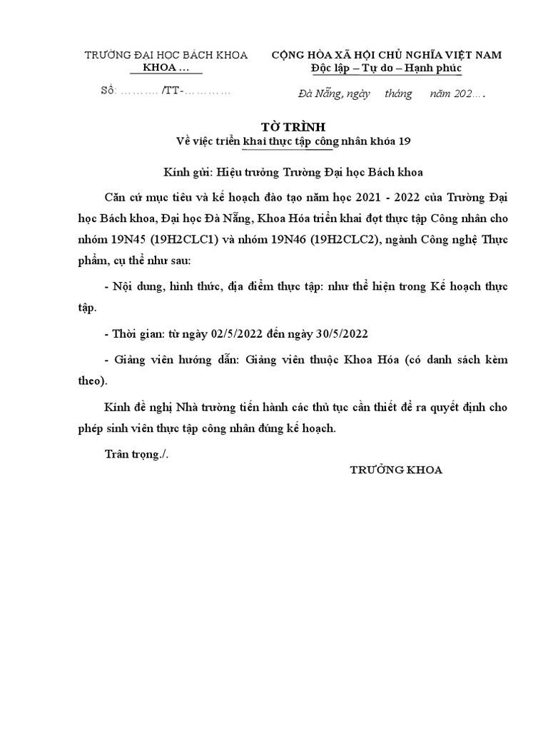 T Trình TTCN K19 | PDF