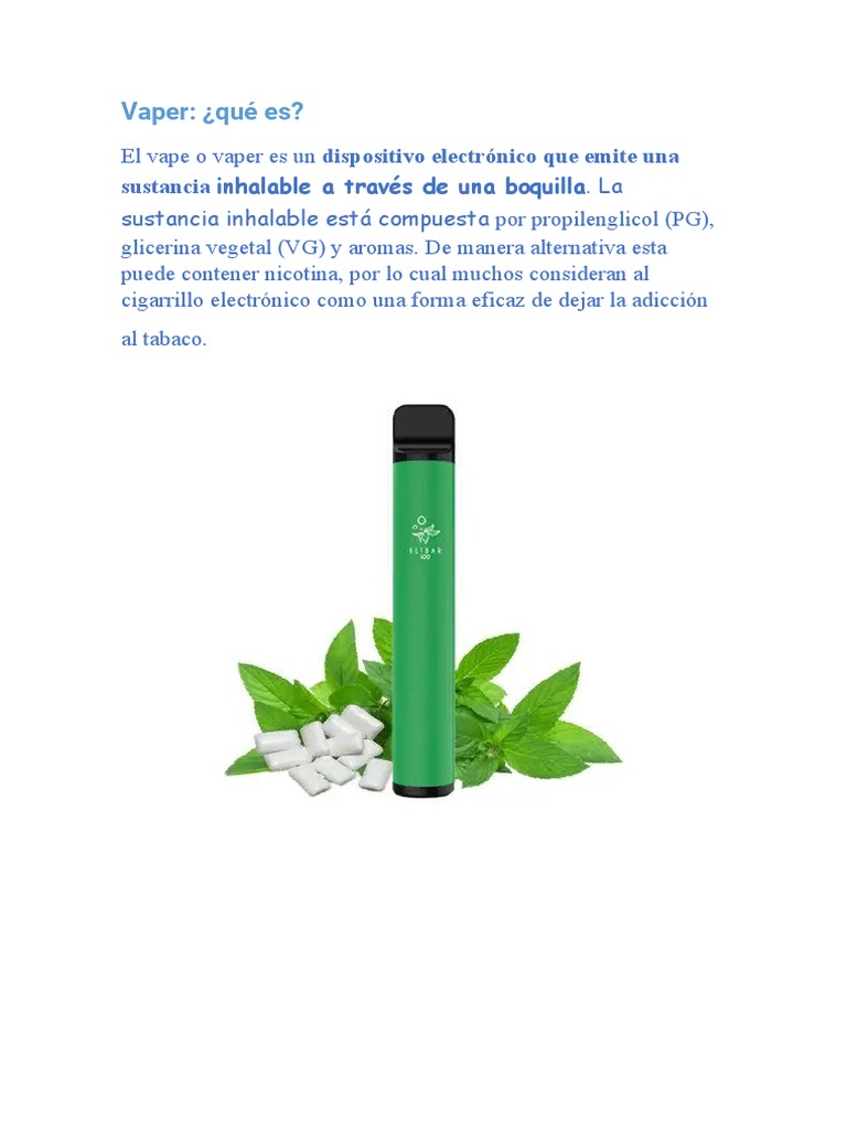 Guía Completa sobre Vapers | PDF | Cigarrillo electrónico | Ciencias ...