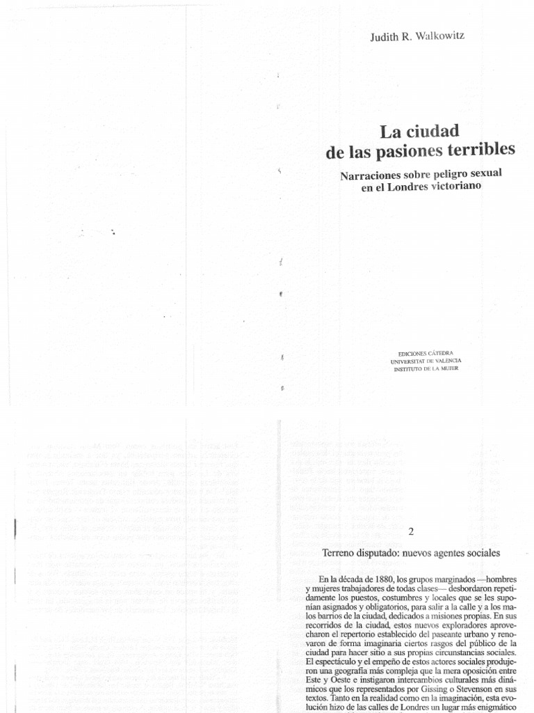 Judith Walkowitz - Peligros en El Londres Victoriano | PDF
