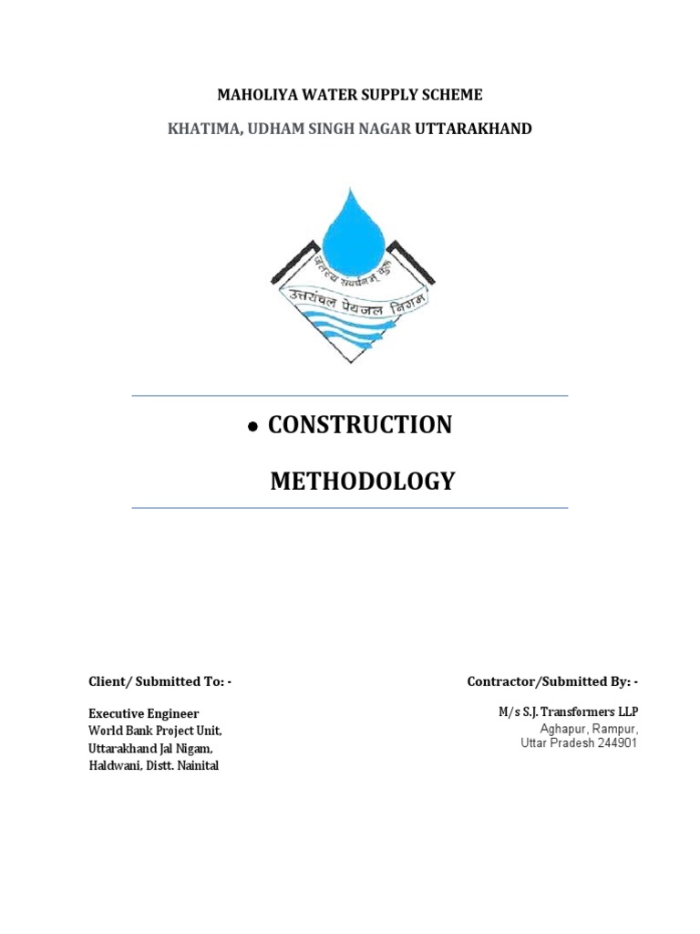 Construction Methodology - Maholiya Project | PDF | Pipe (Fluid ...