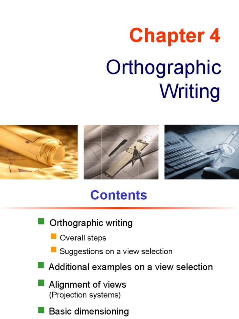 Kuliah Ke-Empat Orthographic Writing | PDF | Length | Geometry