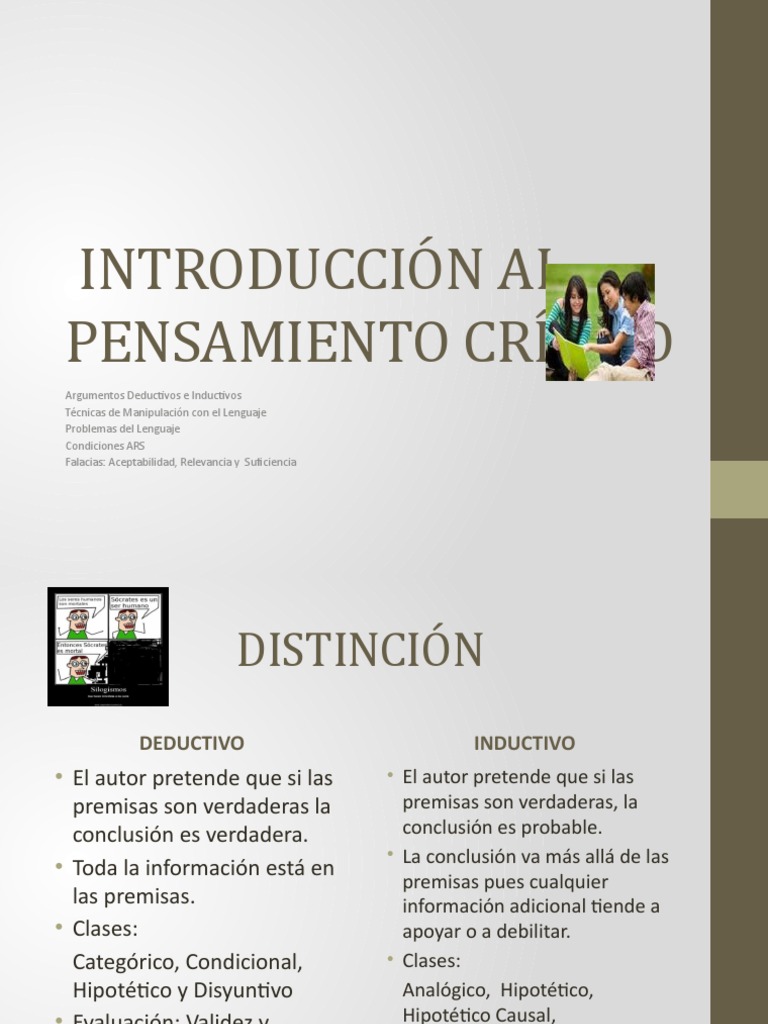 Ppt. Lp2 - Argumento Deductivo e Inductivo-Parte 1 | PDF