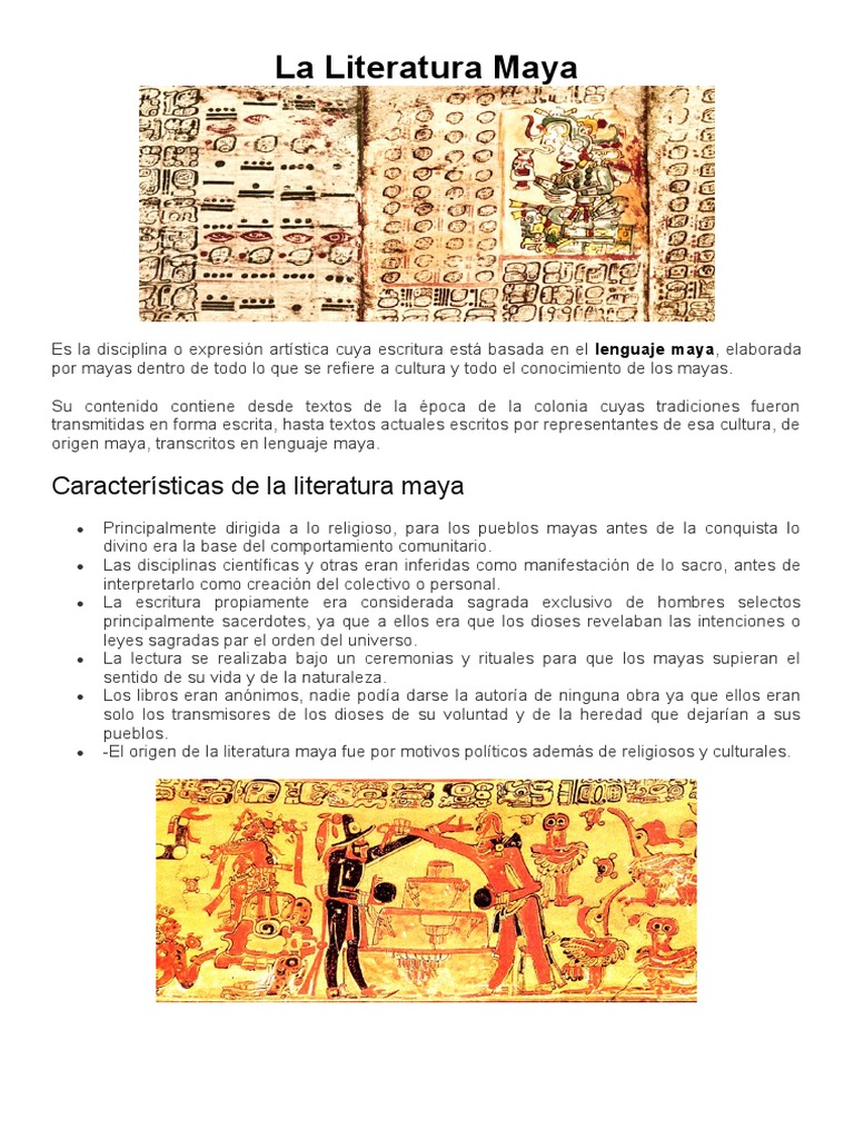 La Literatura Maya | PDF | Civilización maya