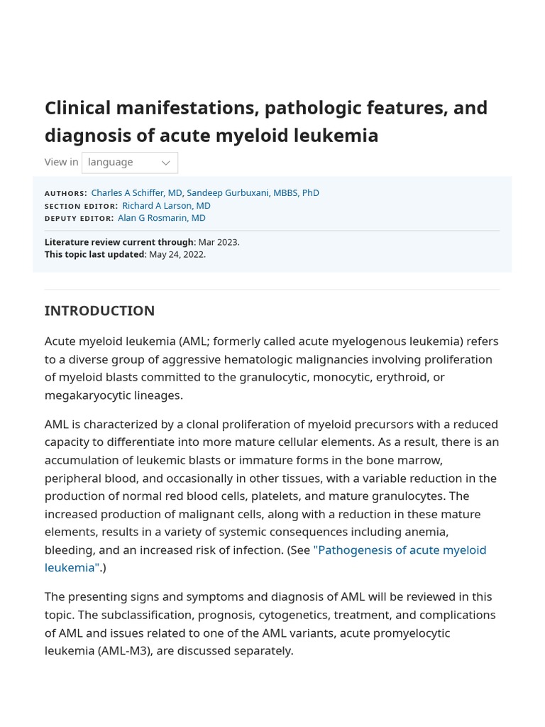Clinical Manifestations, Pathologic Features, and Diagnosis of Acute ...