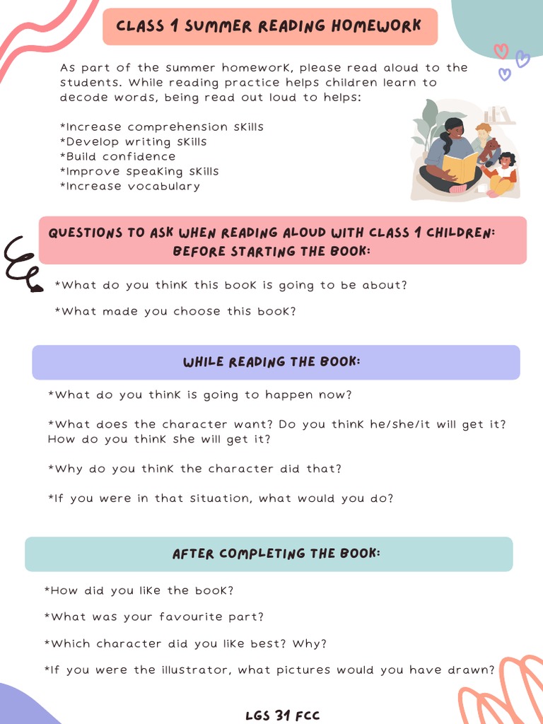 English Holiday Homework Grade 1 2023 | PDF