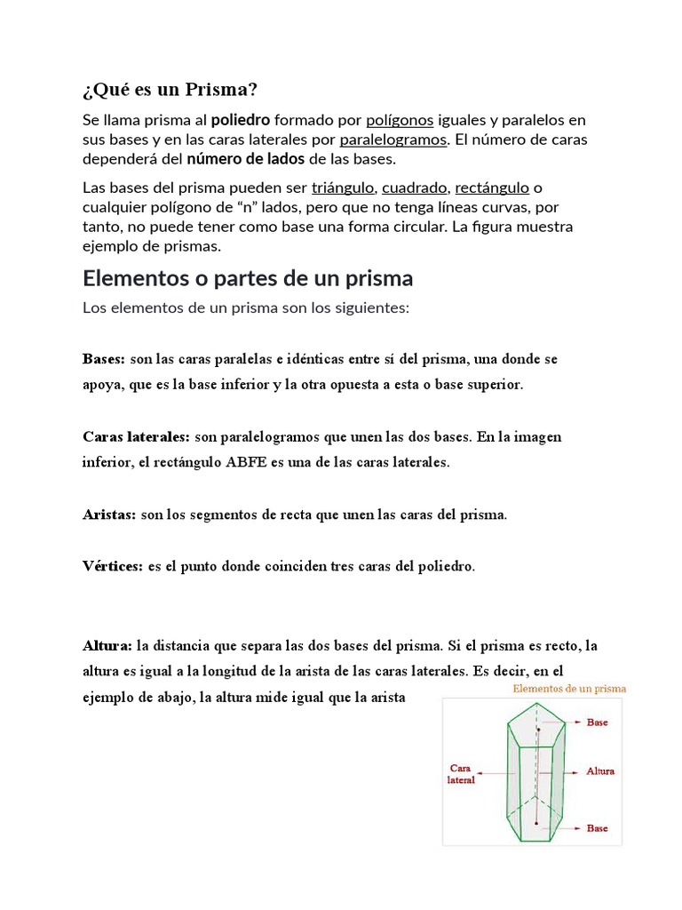 Qué es un Prisma y piramide | PDF