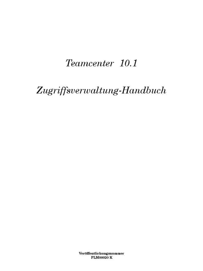 Teamcenter Access Manager | PDF | Menu (Computing) | System Software