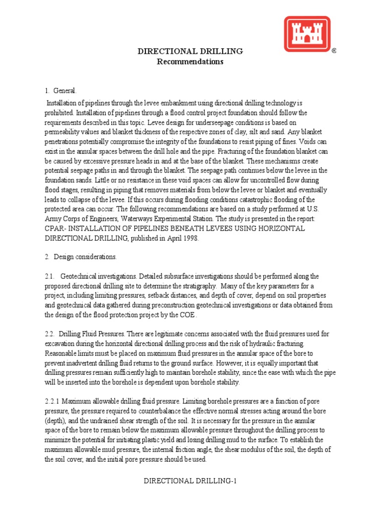 Sample Horizontal Boring Plan | PDF | Soil Mechanics | Oil Well