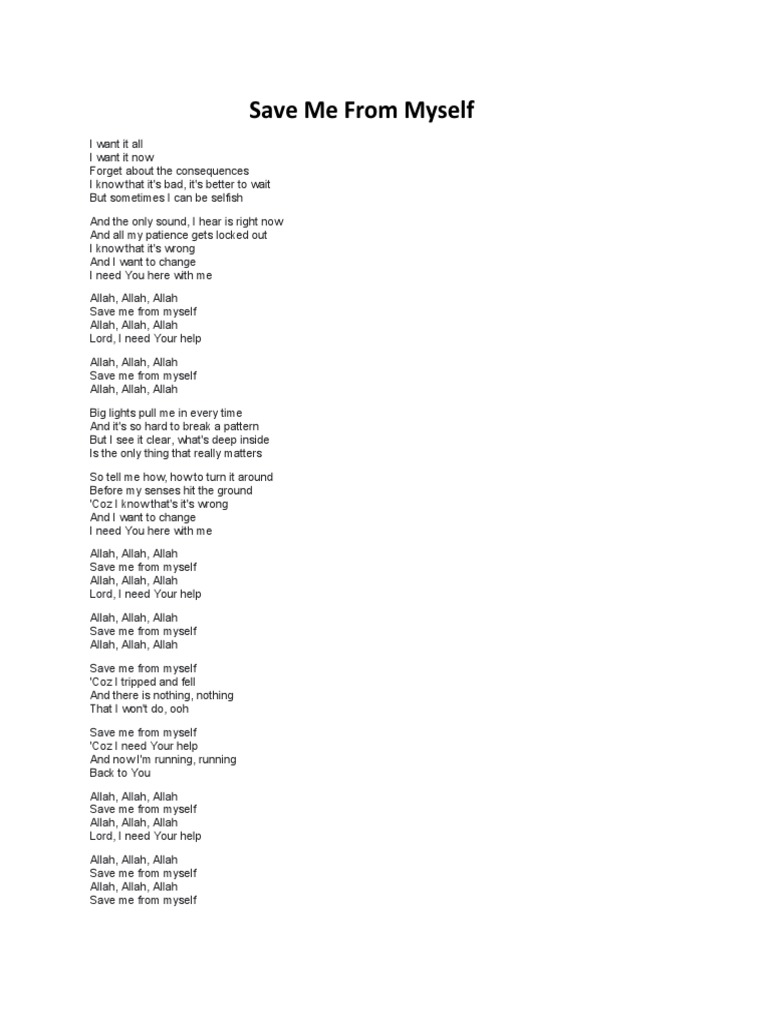 Save Me From Myself | PDF | Self-Improvement