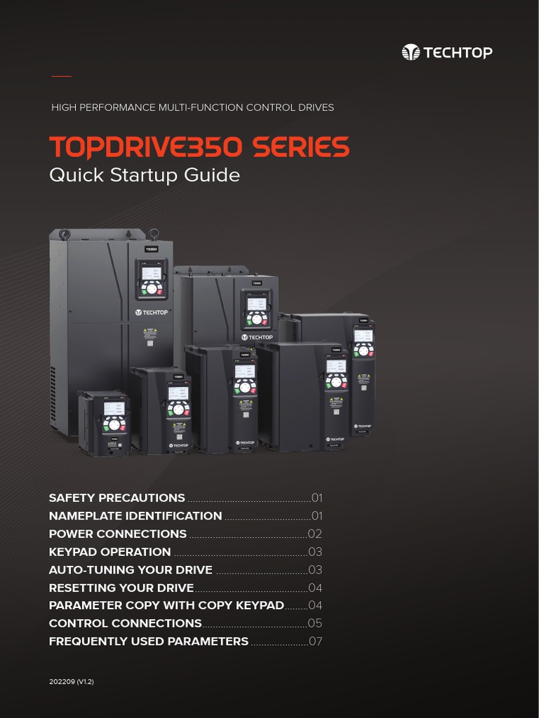 Techtop QuickStartGuide Topdrive350 Series | PDF