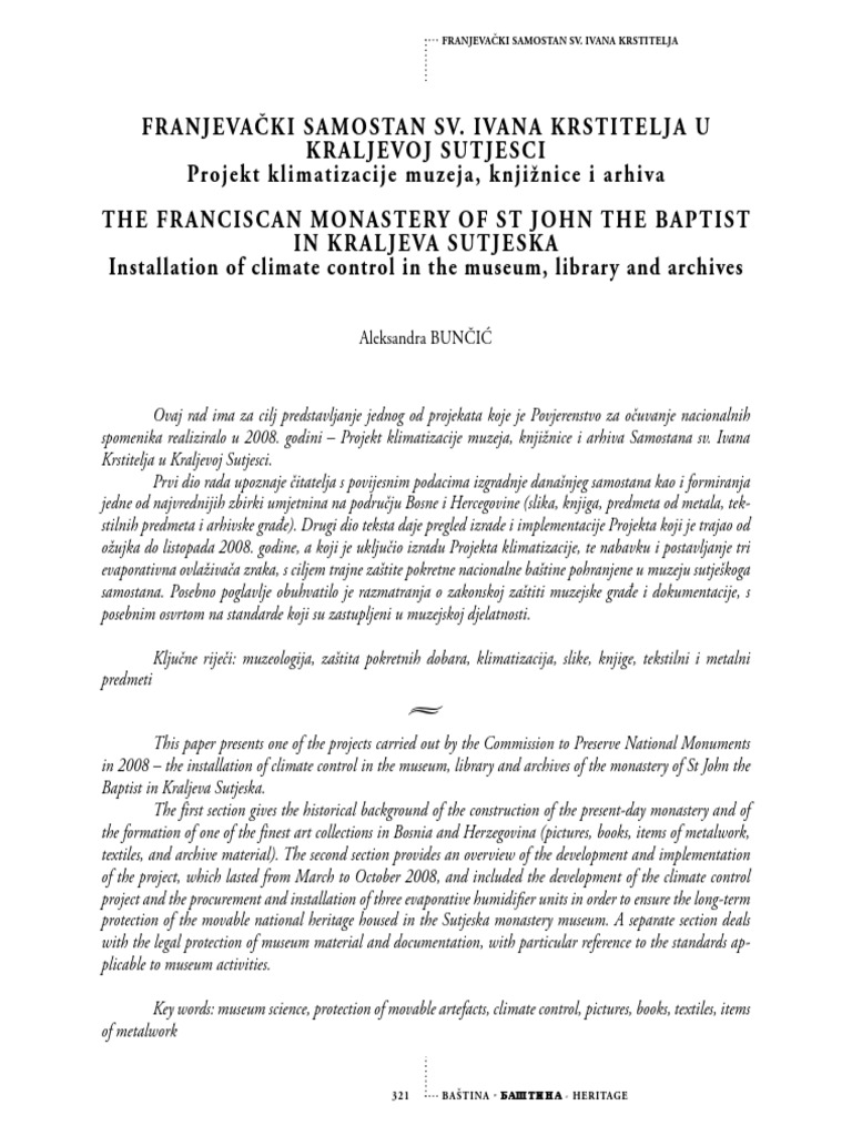 Franjevacki Samostan SV Ivana Krstitelja | PDF