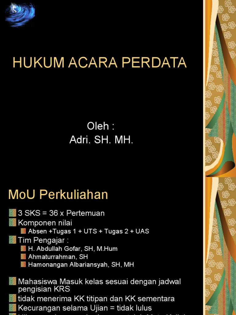 Bahan Ajar Hukum Acara Perdata Pdf 