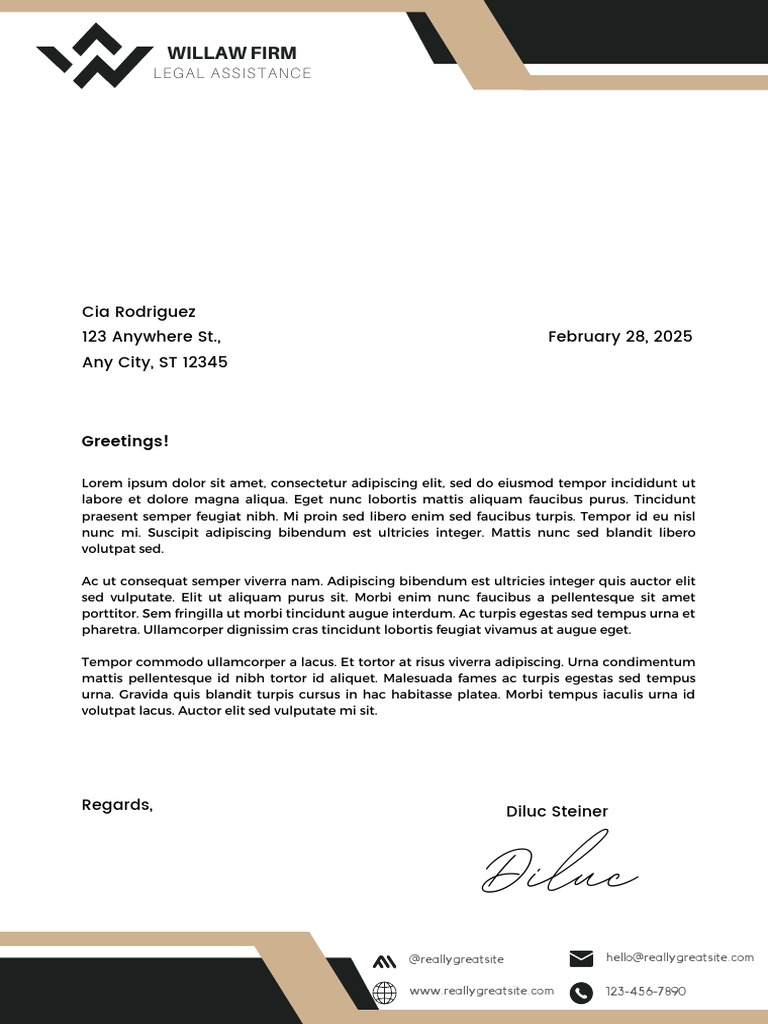 Minimal Professional Lawyer Firm Justice & Law Letterhead | PDF