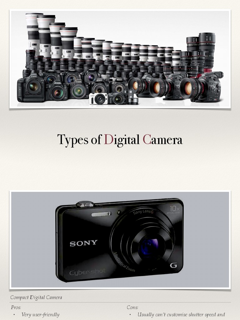 4 Types of Digital Cameras | PDF | Camera | Camera Lens