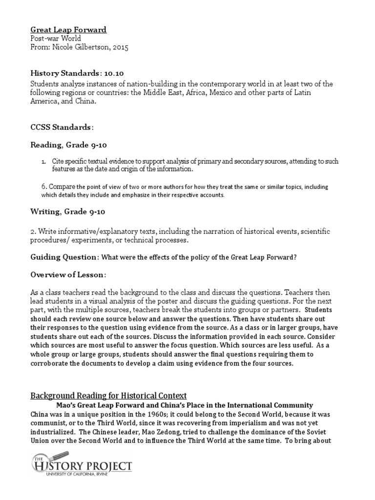 Effects of Mao's Great Leap Forward | PDF | Mao Zedong | Economies