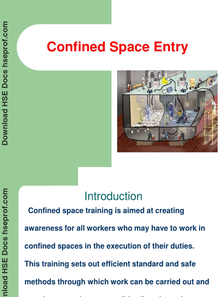 Confined Space Entry Presentation | PDF | Atmospheric Entry | Safety