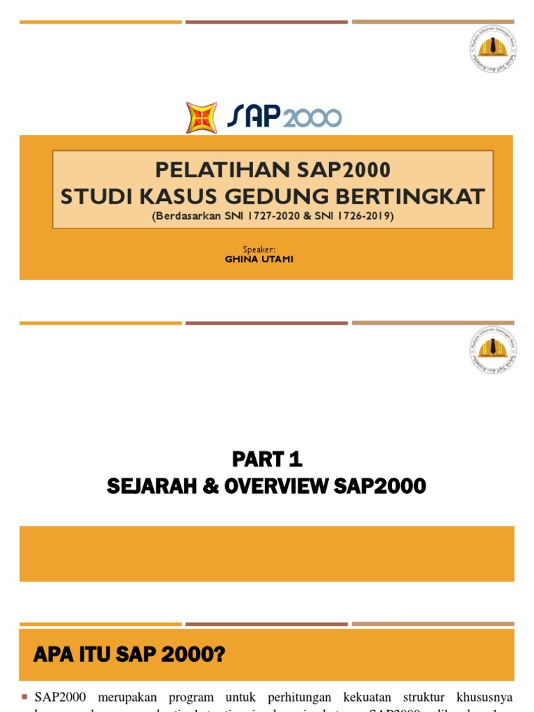 Materi Sap2000 (Gedung Bertingkat) | PDF