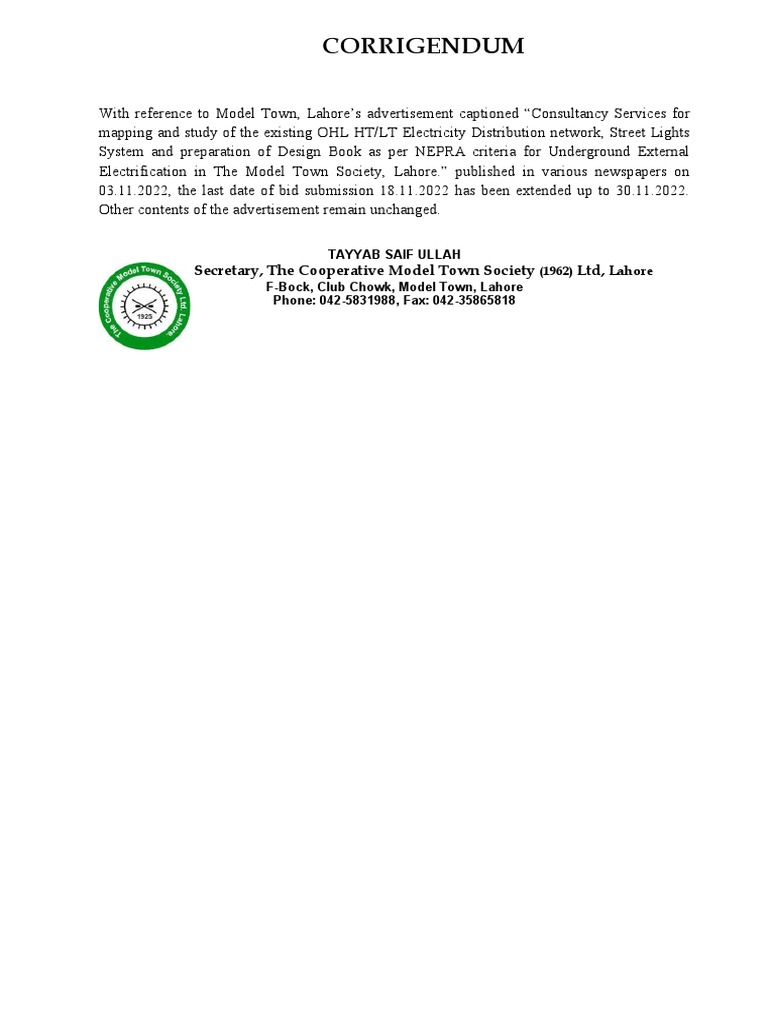 Corrigendum Ad | PDF | Technology & Engineering