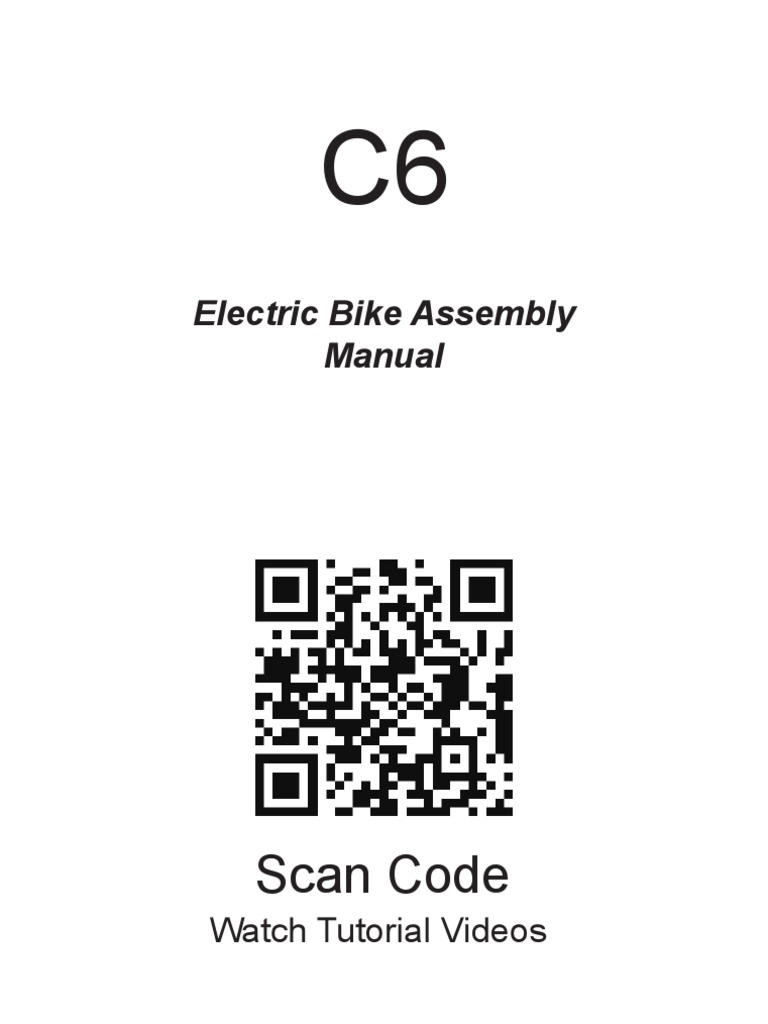 C6 Electric Bike Assembly Manual | PDF | Vehicle Parts | Aerobic Exercise