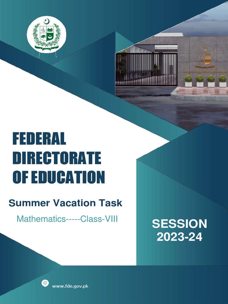 Class 8 Maths Summer Vacation Tasks | PDF | Area | Numbers