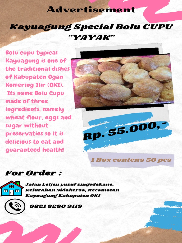 Advertisement Bolu Cupu TIANA UTAMI 20410058 | PDF