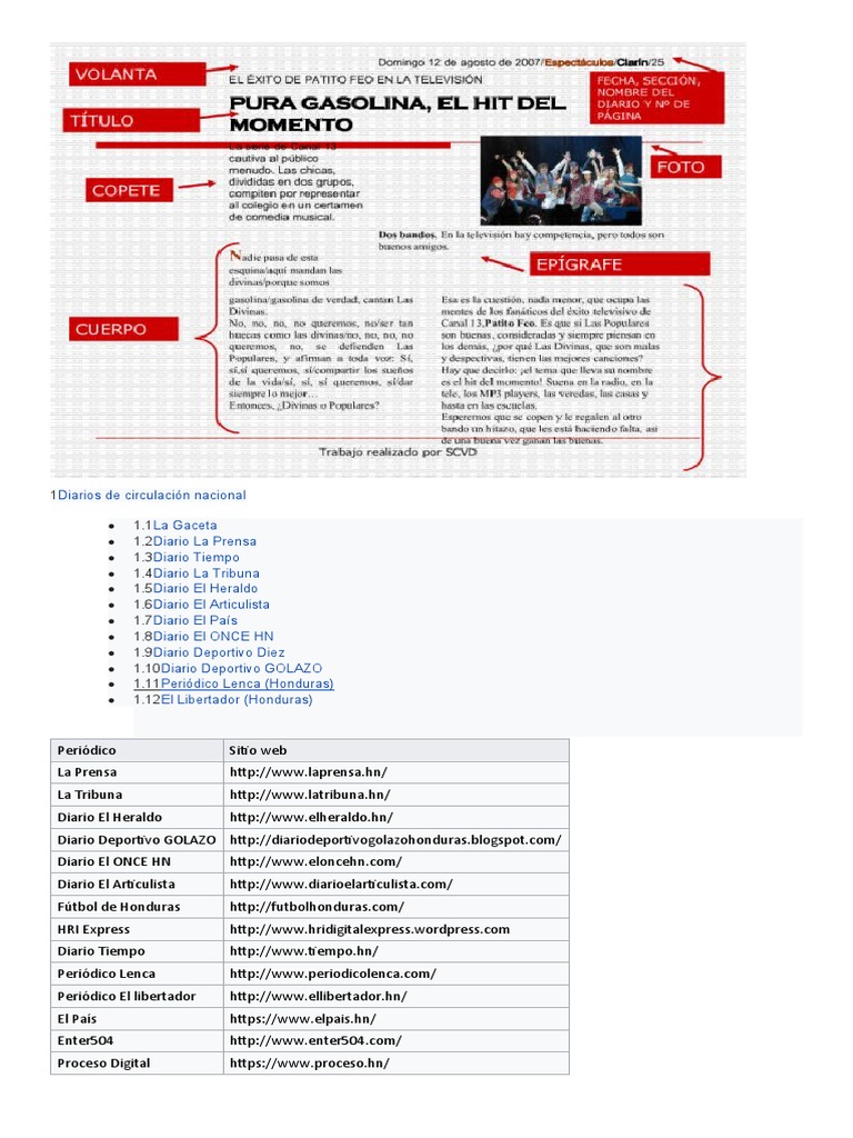 La Noticia y Sus Partes | PDF