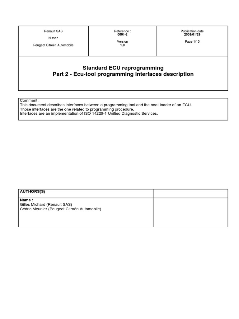 StandardEcuReprogramming Part2 EcuToolProgrammingInterfacesDescription ...