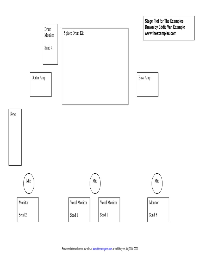 Stage Plot for The Examples Band | PDF
