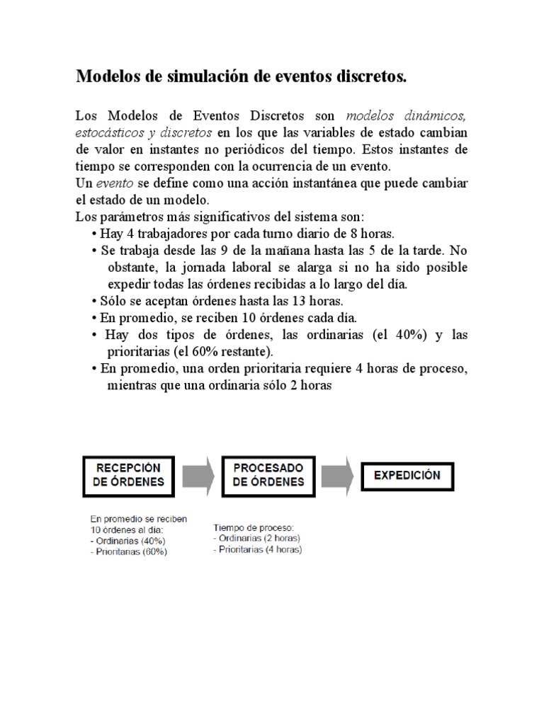 Simulación de Eventos Discretos | PDF