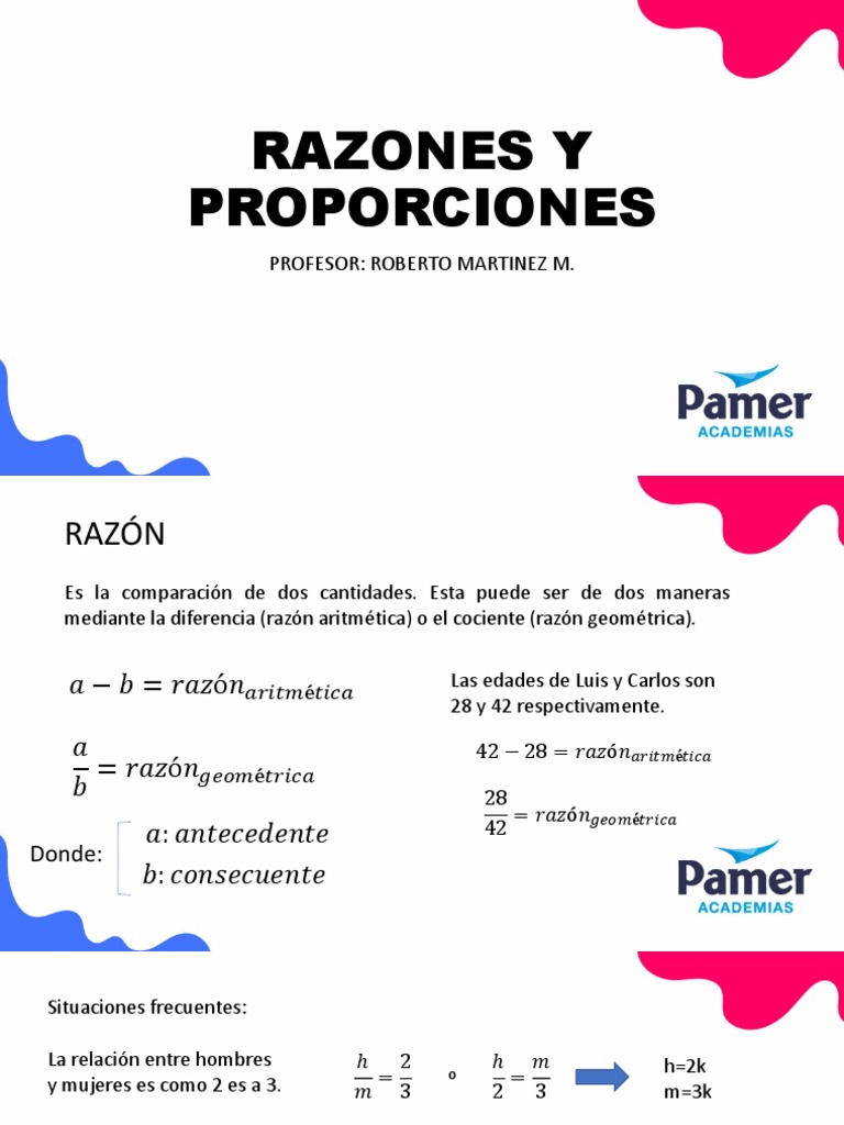RAZONES y PROPORCIONES | PDF