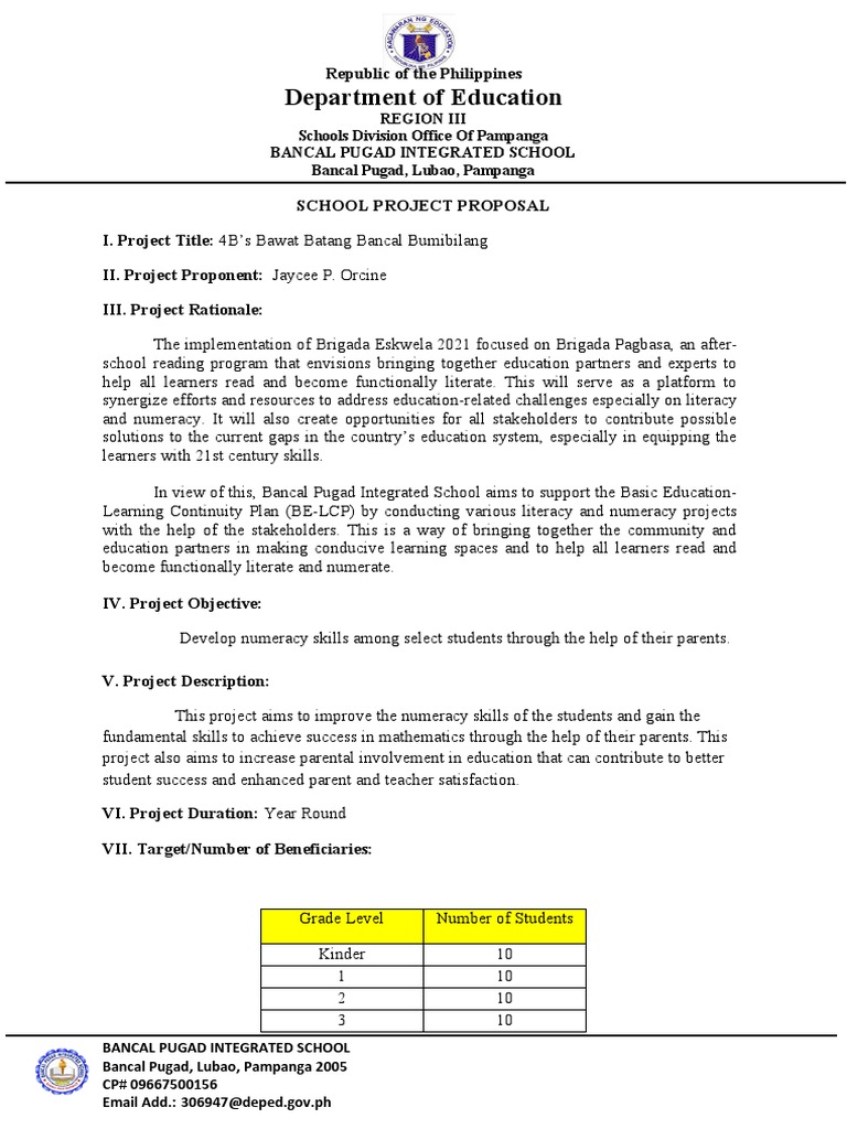 Project 4Bs Proposal | PDF