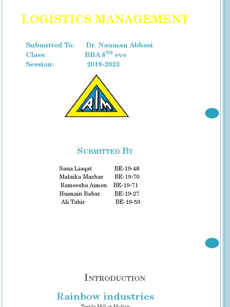 Rainbow Industries 1 | PDF | Warehouse | Inventory