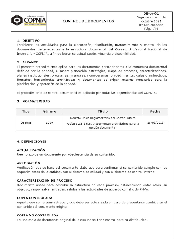 Control Documentos | PDF | Gestión de registros | Planificación