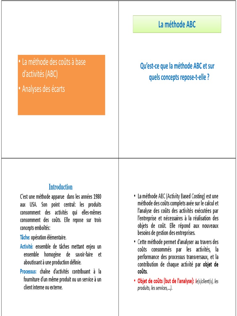 Controle de Gestion Méthode ABC | PDF