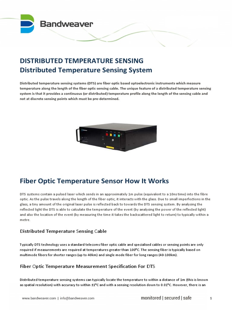 Distributed Temperature Sensing | PDF | Optics | Electromagnetic Radiation