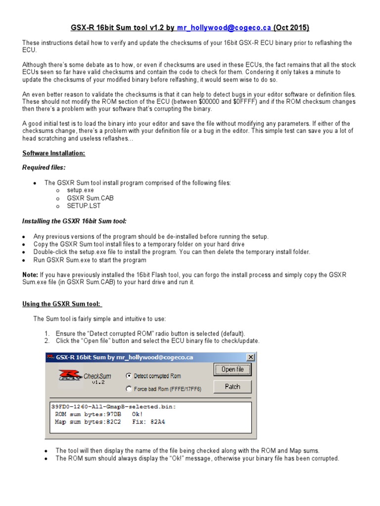 GSXR Sum | PDF | Computer File | System Software