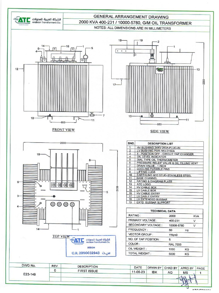 2000 Kva 0.4-10KV | PDF