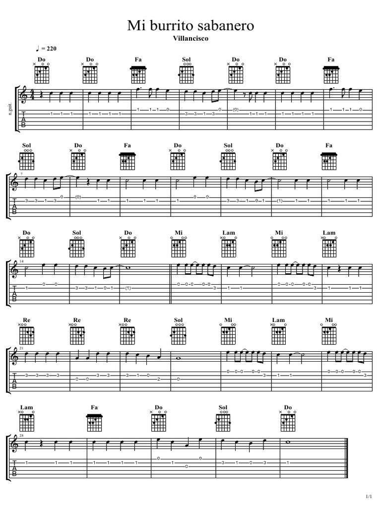 Mi Burrito Sabanero | PDF