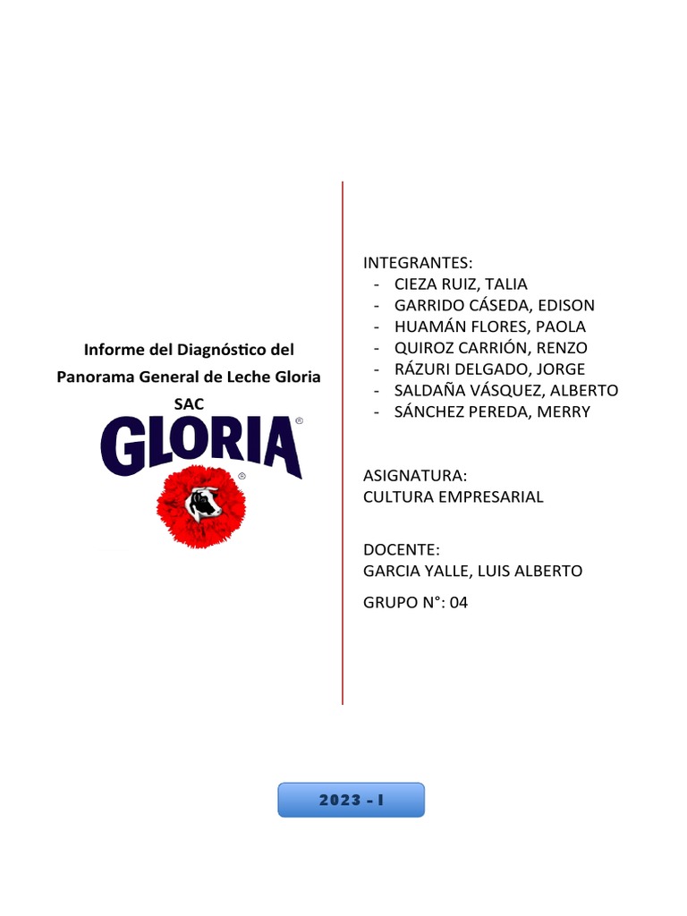 Análisis de Leche Gloria SAC | PDF | Mercado (economía) | Leche