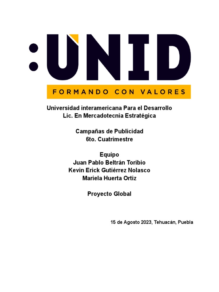 Proyecto Global (Campañas de Publicidad) | PDF | Publicidad | Mercado ...
