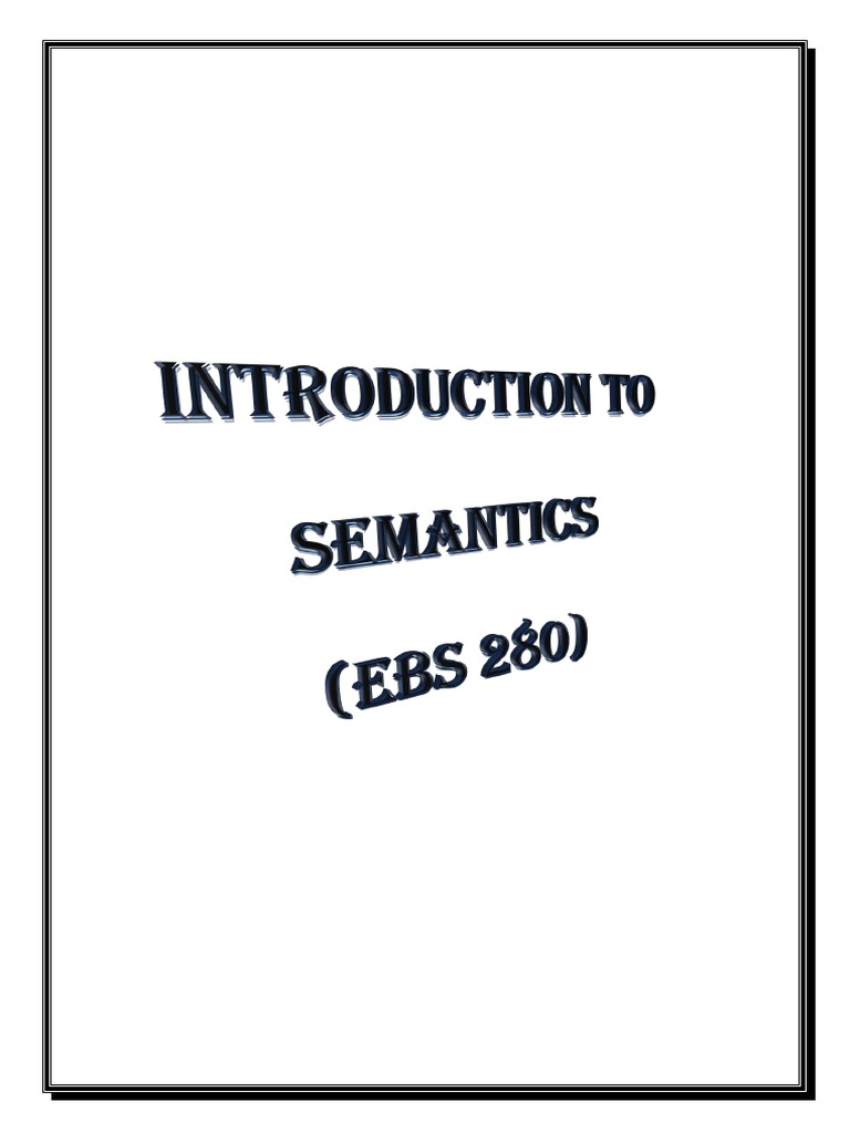 Semantics | PDF