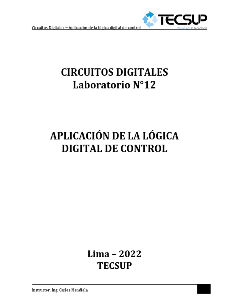 Lab12 AplicaciónLógicaControl | PDF | Informática