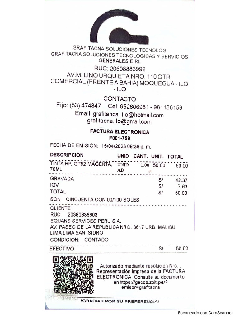 Factura F001-759 | PDF