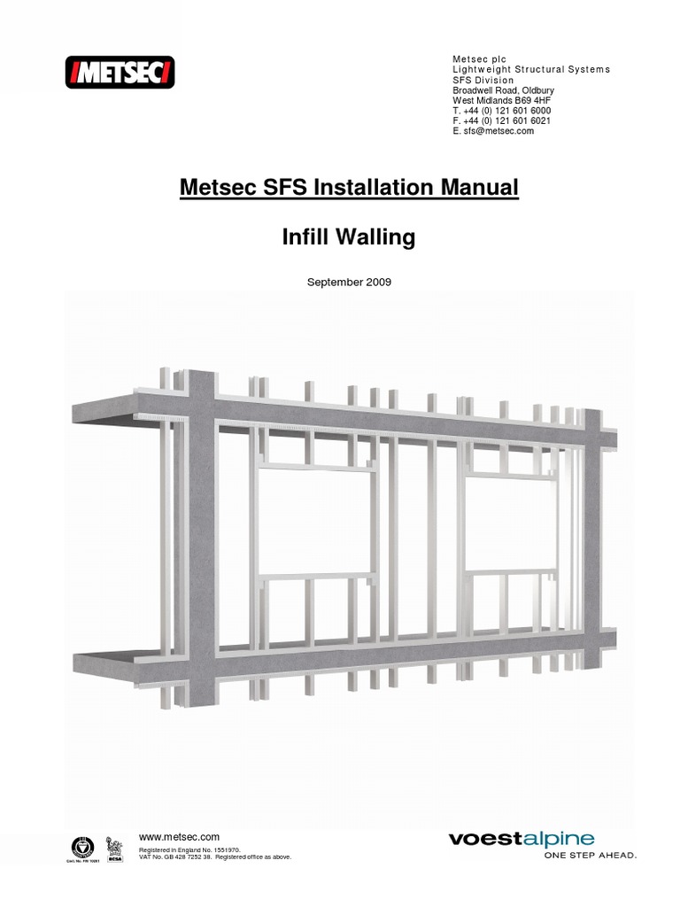 Metsec SFS Operations Installation | PDF | Framing (Construction) | Wall