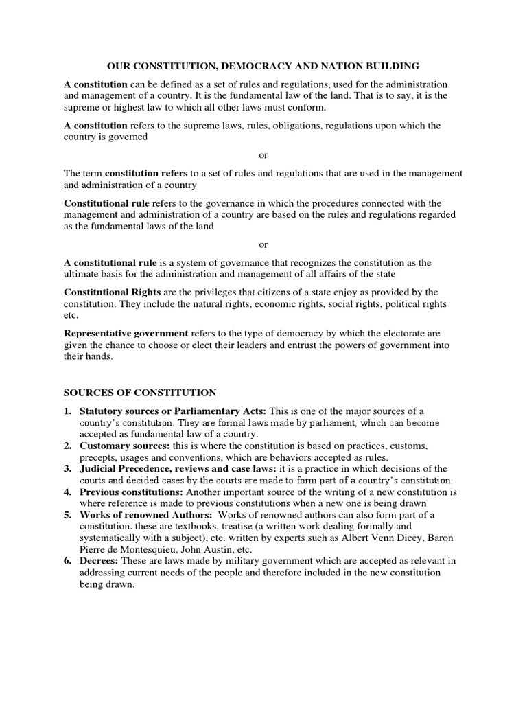 Our Constitution | PDF | Separation Of Powers | Democracy