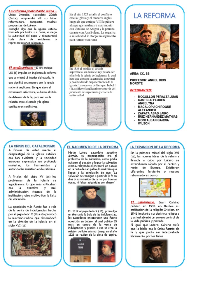 Triptico CC - Ss Finalizado | PDF | Iglesia Católica | Martin Luther