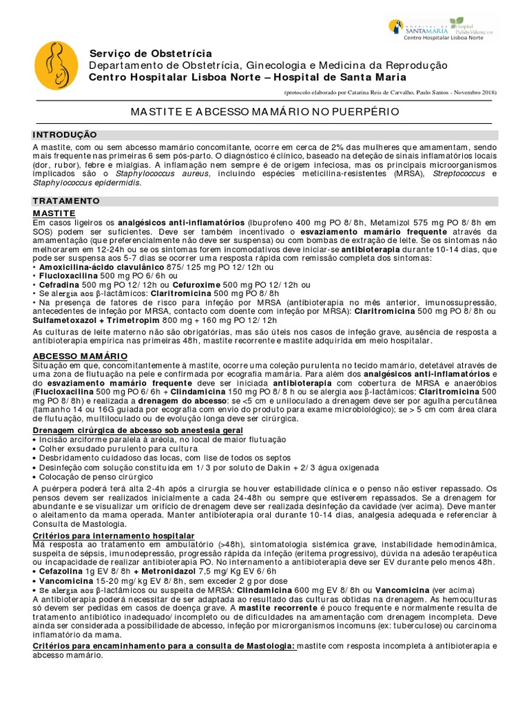 Mastite e Abcesso Mamário No Puerpério | Download grátis PDF ...